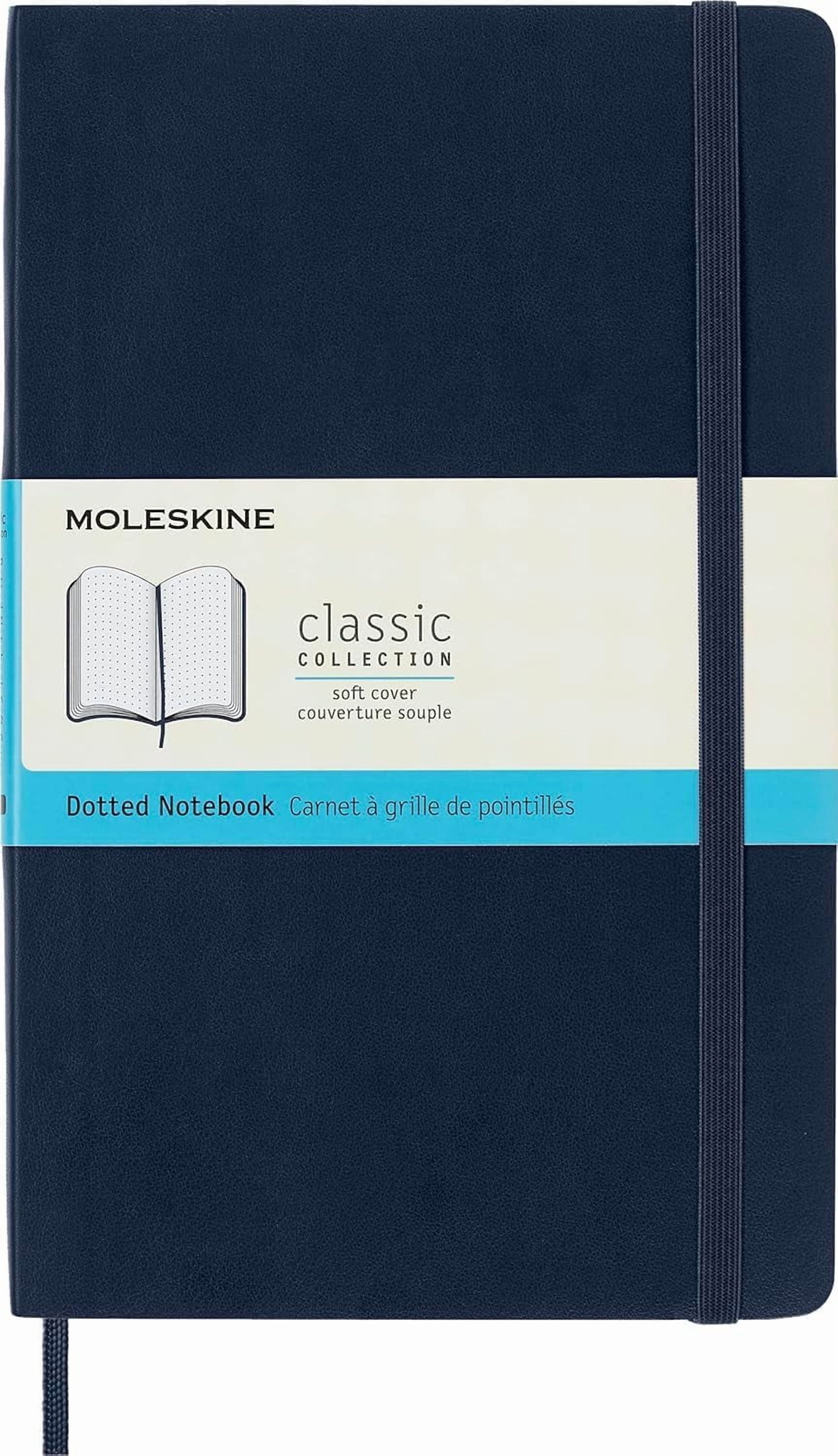 Classic Notebook, Soft Cover, Large (5" x 8.25") Dotted, Sapphire Blue ...
