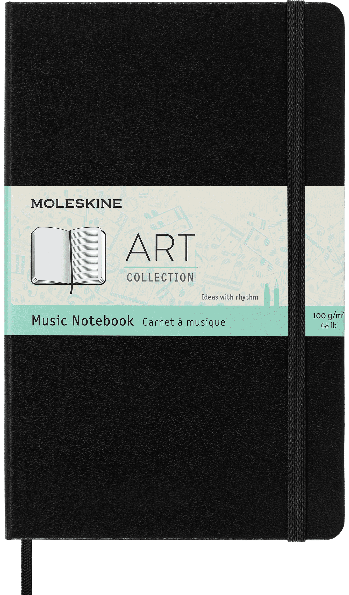 Classic Notebooks: Art Plus Music Notebook, Large, Black, Hard Cover (5 ...