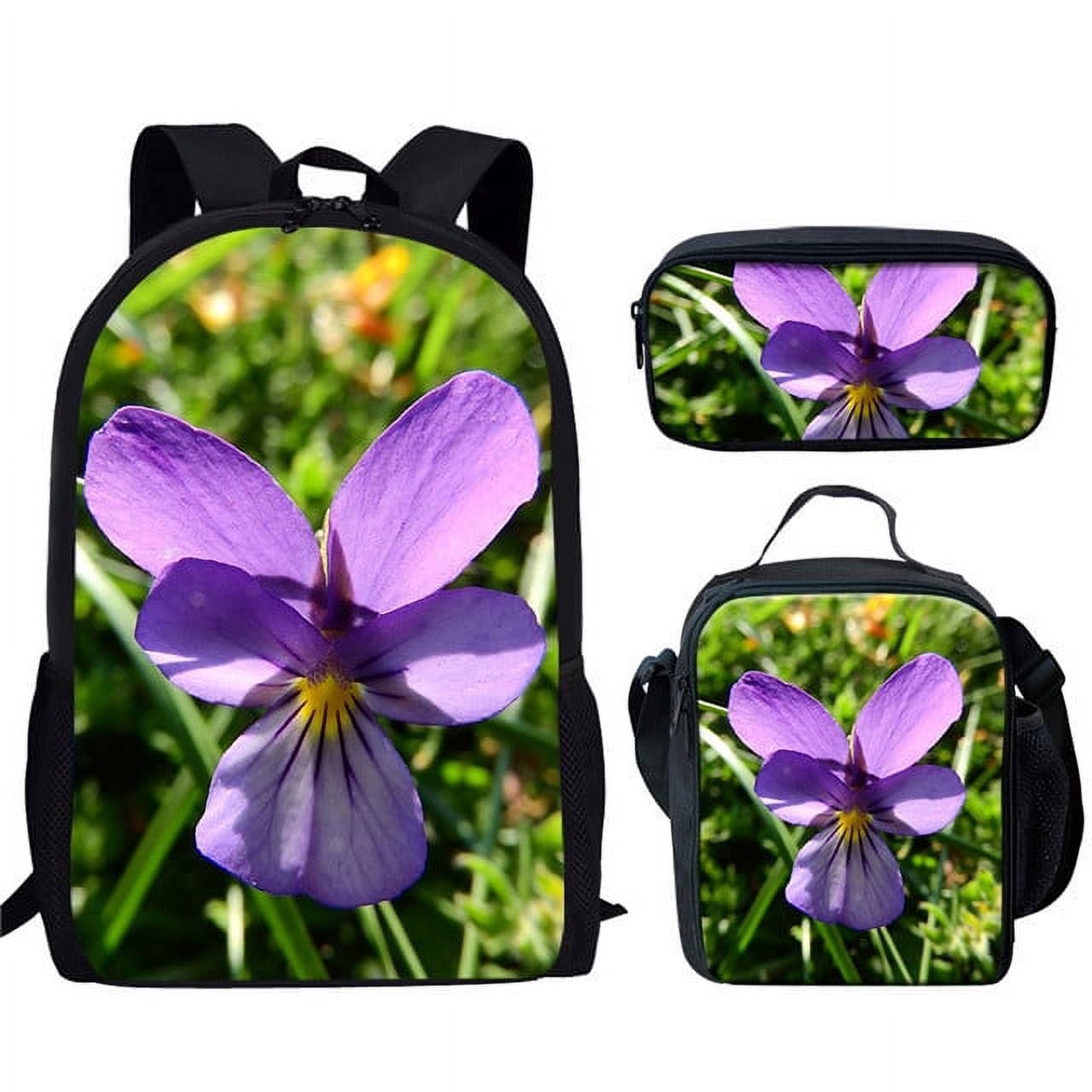 Classic Novelty Funny Beautiful Purple Lilac 3D Print 3pcs/Set pupil ...