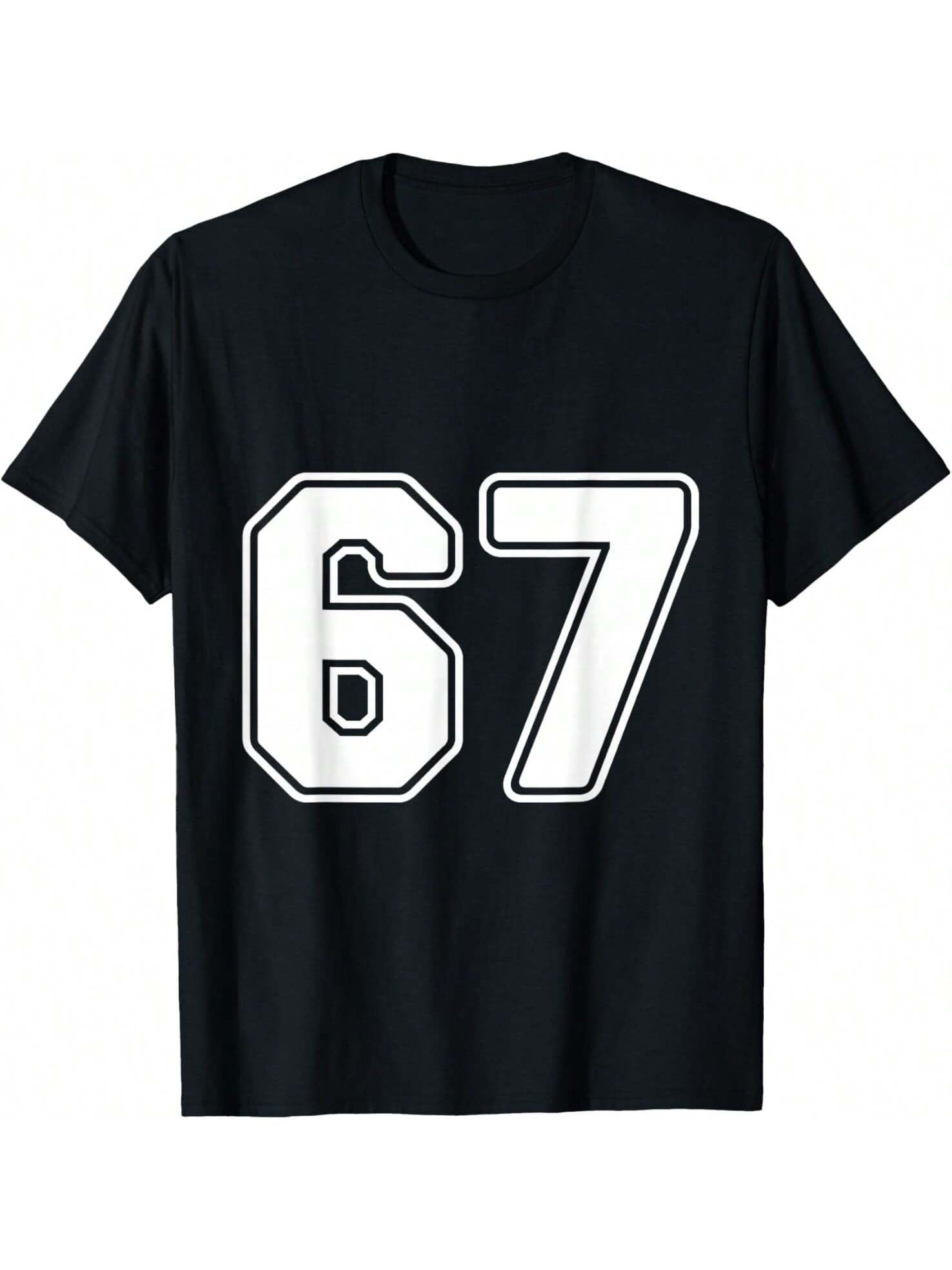 Classic Number 67 Vintage Jersey Print Unisex Short Sleeve Graphic Tee ...