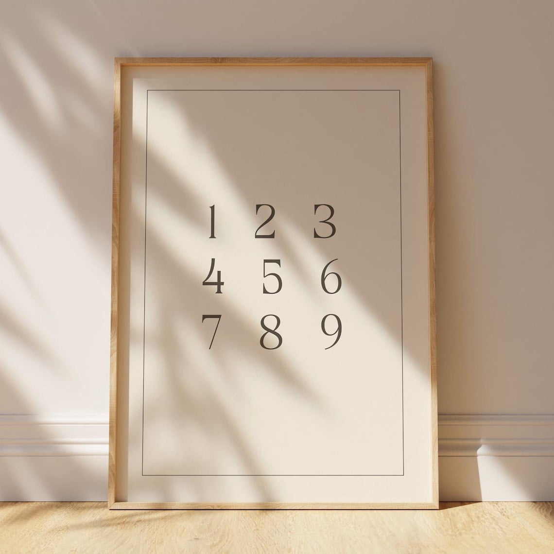 Classic Number Print Earth Tone Counting 1,9 Print 123 Homeschool Print ...