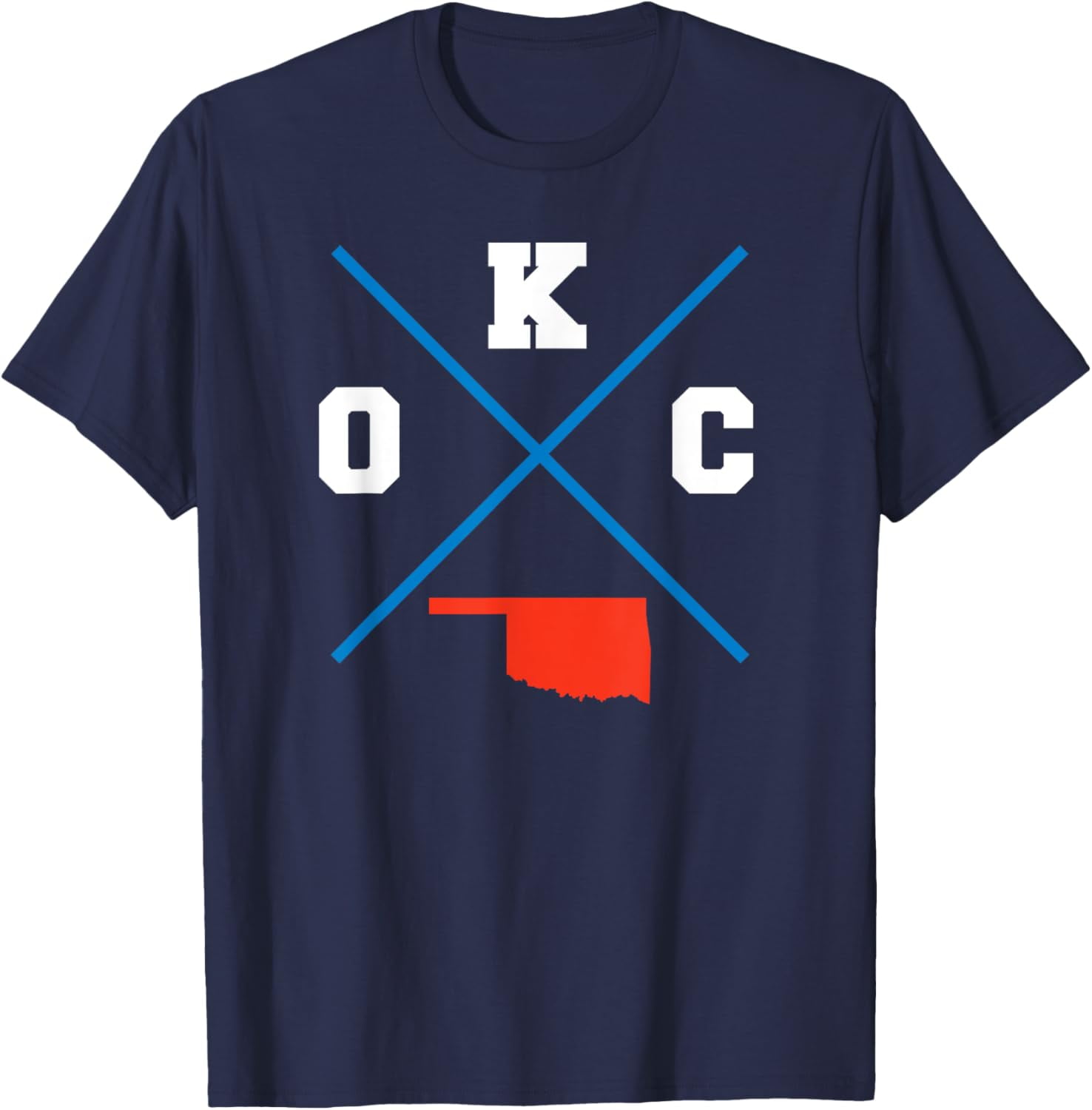 Classic OKC Oklahoma City Vintage Outline T-Shirt - Walmart.com