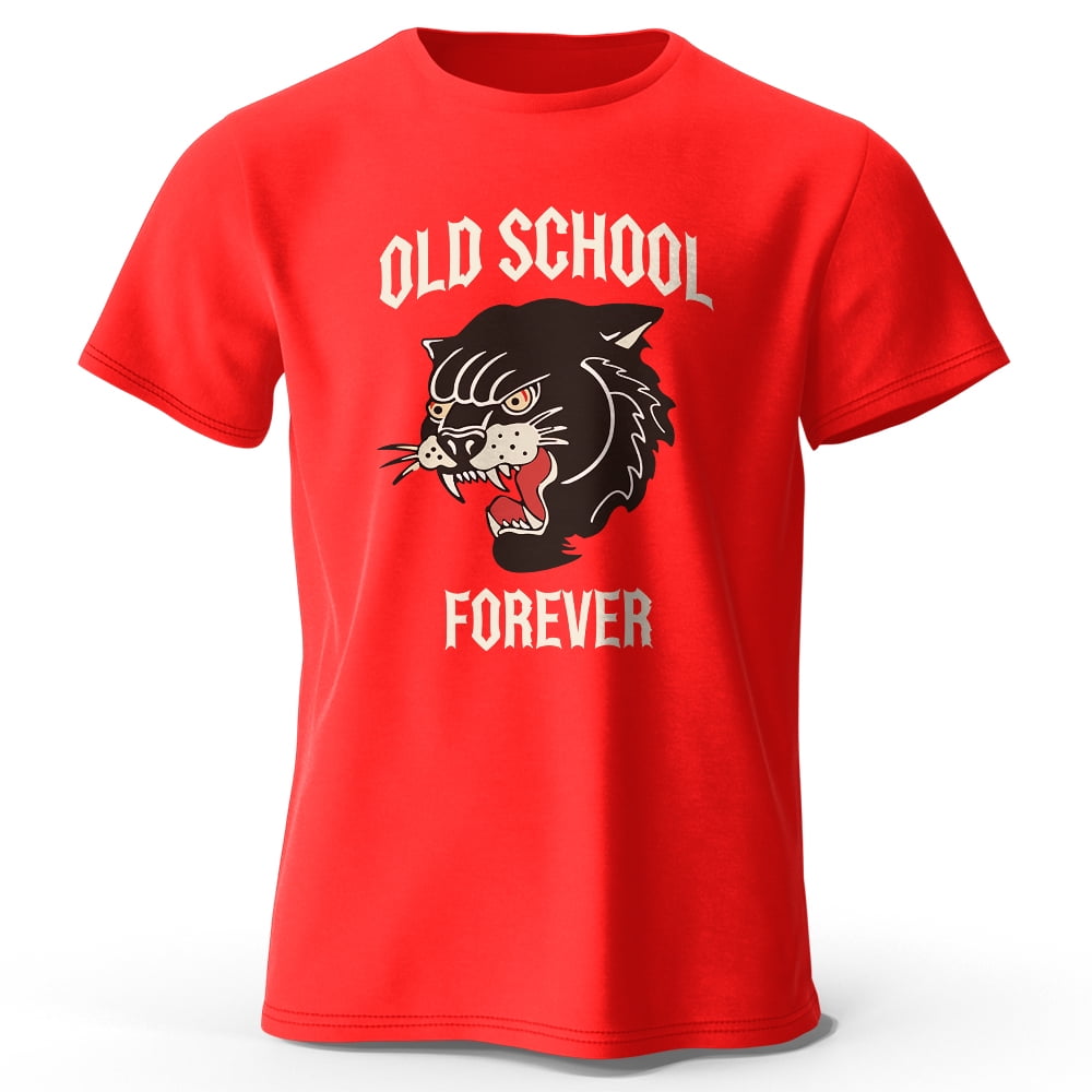 Classic Old School Forever Printed Men's T-Shirt in Vintage Style for Summer Tops Tees ...