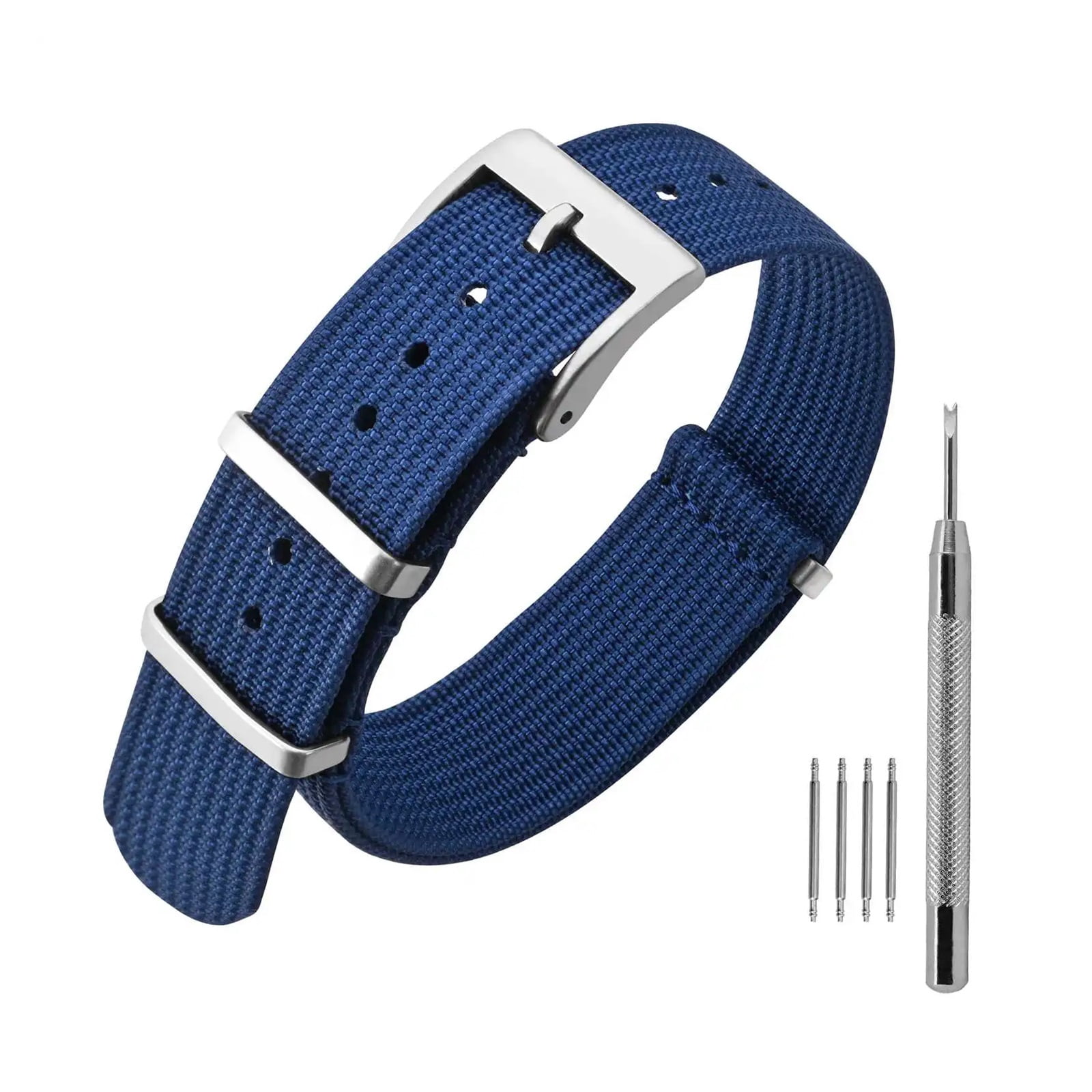 Classic One-Piece Sport Woven Nylon Watch Band 16mm 19mm 24mm ...