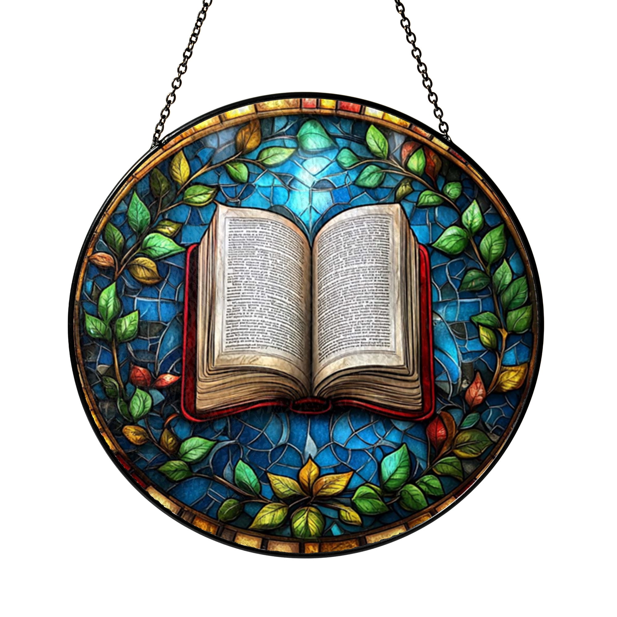 Classic Open Book Round Window Hanging Art2001 - Walmart.com