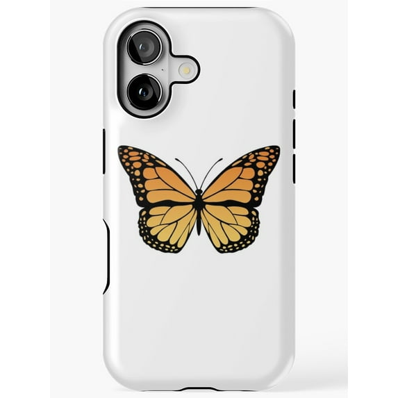 Classic Orange Monarch Butterfly Pattern Art Print iPhone Case 17 16 15 ...