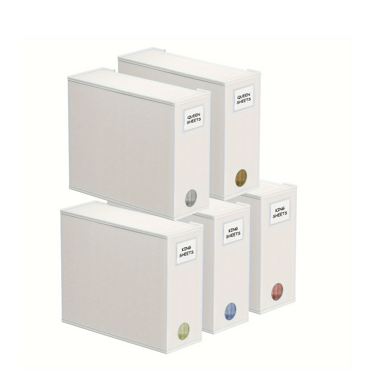 Classic Organization: 5 Pack Bed Sheet Organizers - Foldable Storage ...