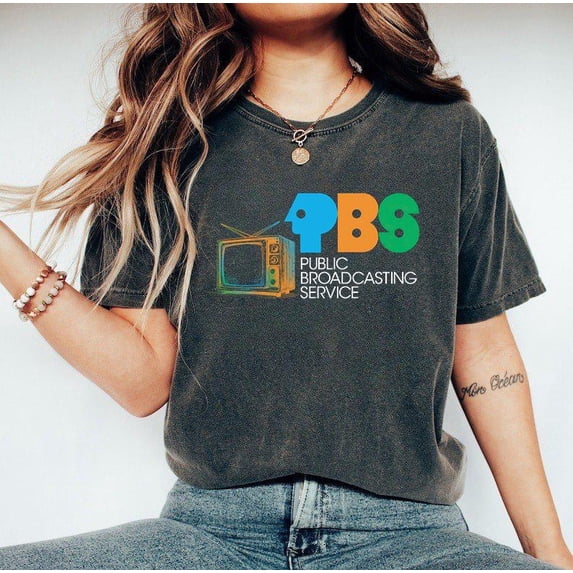 Classic PBS Logo Graphic Tee Celebrating 70s and 80s Public ...