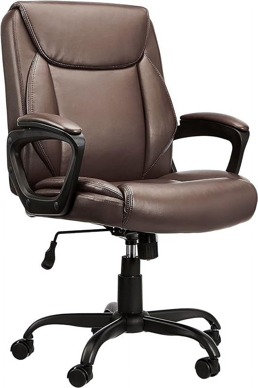 Classic Padded Mid-Back Height Adjustable Office Computer Desk Chair ...