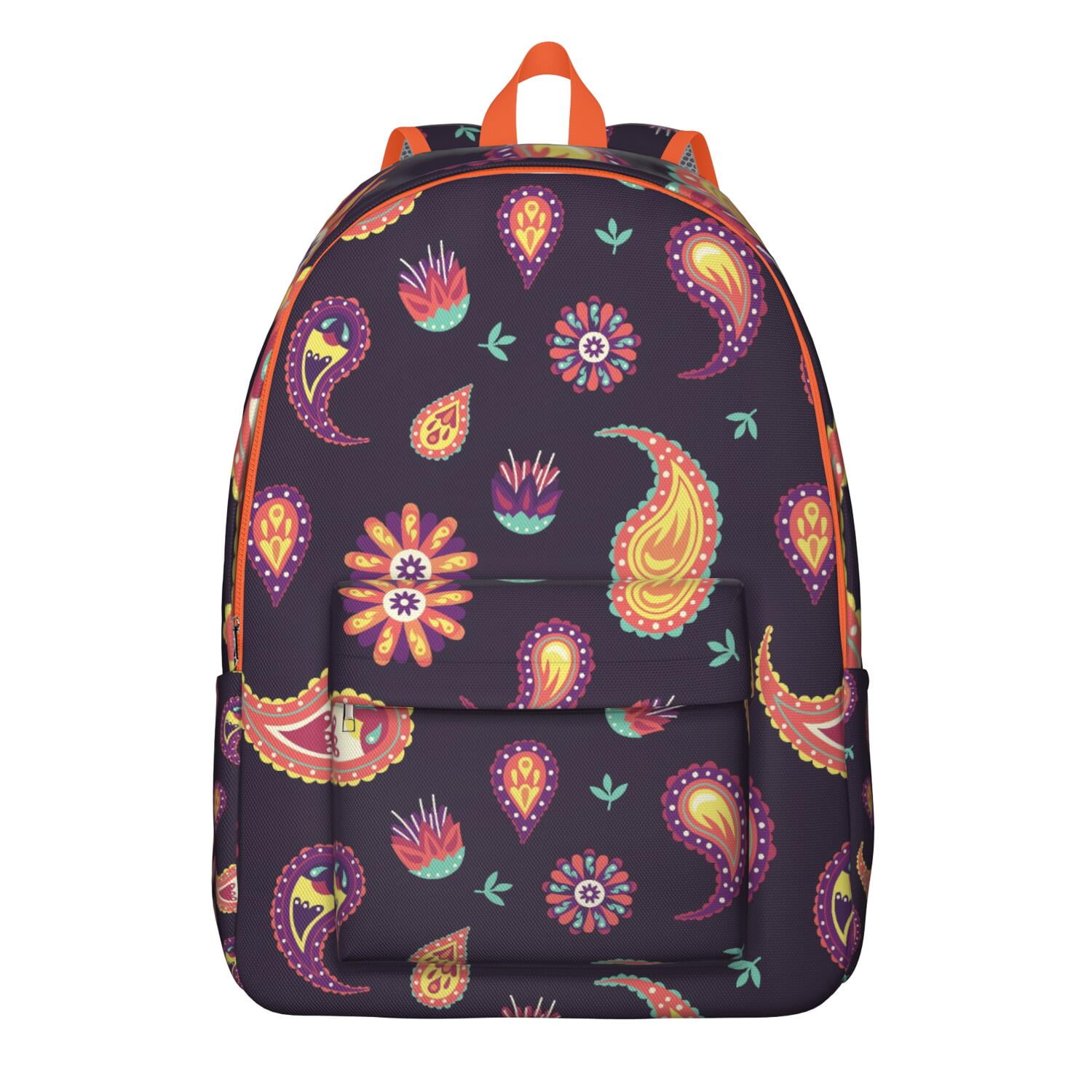 Classic Paisley Backpack with Colorful Floral, Retro Mandala and ...