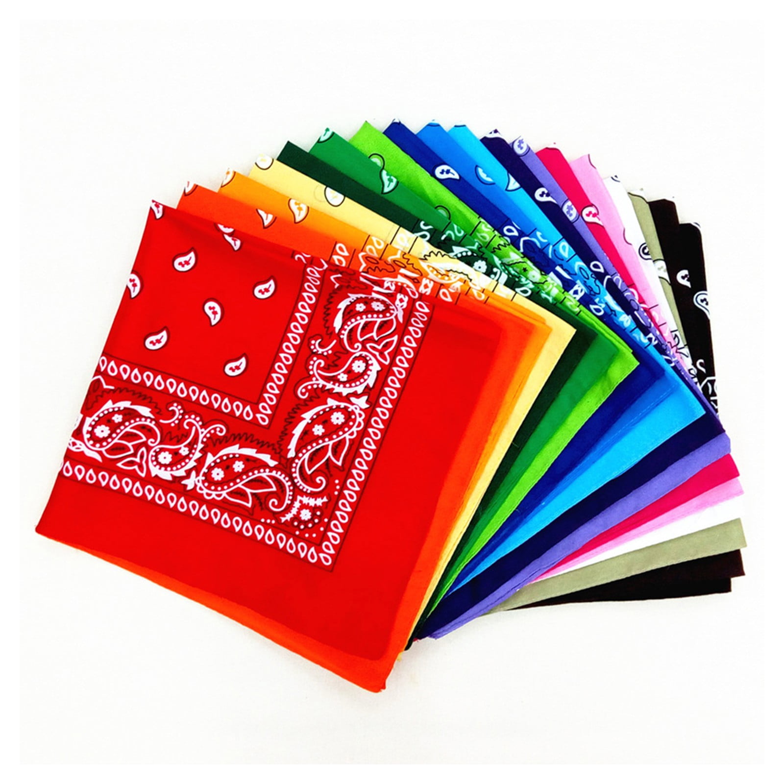 Classic Paisley Bandana Scarf - 100% Cotton Square Head Wrap for Men ...