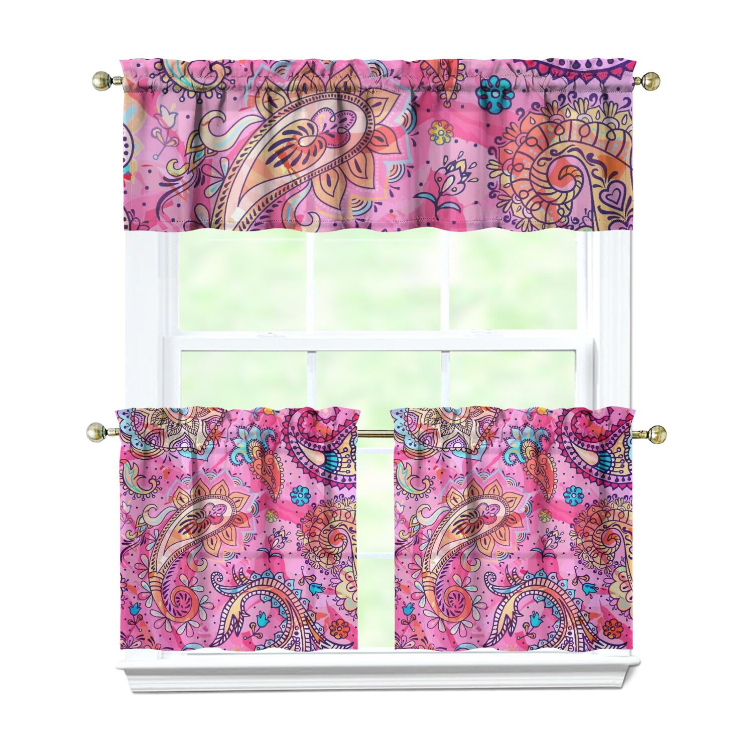 Classic Paisley Pattern Drapes - Triple Weave Blackout Curtains Set ...