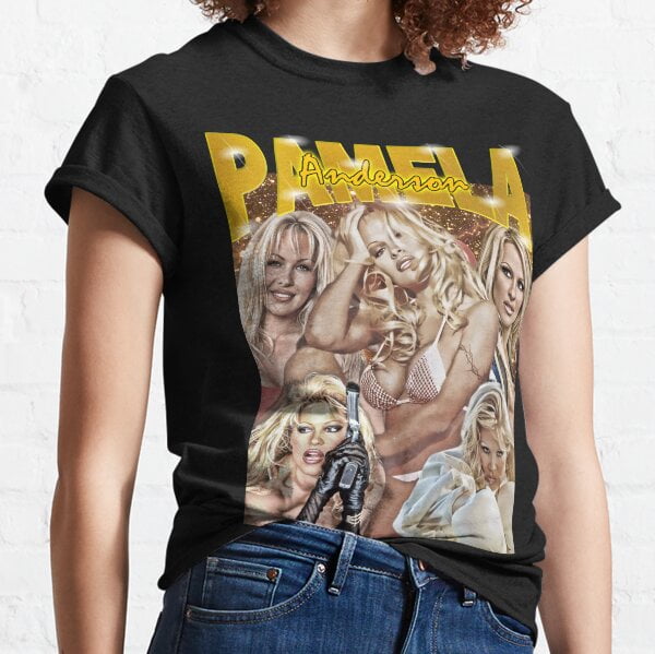 Classic Pamela Anderson Homage Bootleg T Shirt Classic T-Shirt ...