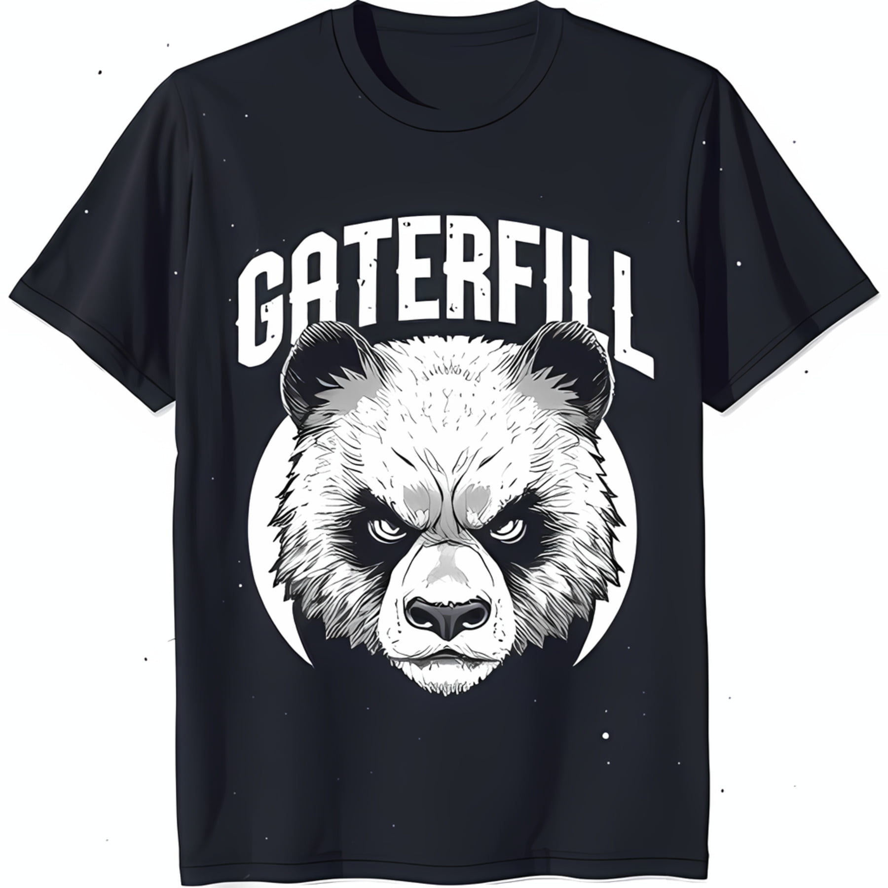 Classic Panda Bear Graphic T-Shirt Mysterious Design with 'GATEFILL ...