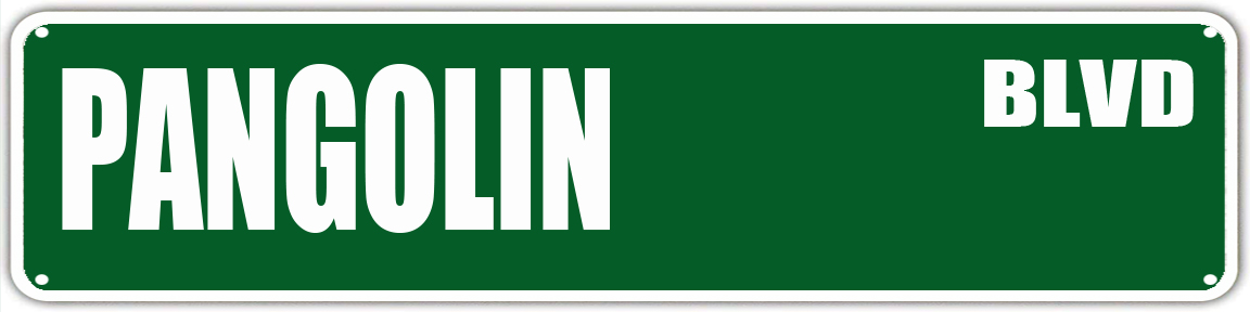 Classic Pangolin Blvd Street Sign,Metal Road Sign For Indoor/Outdoor ...