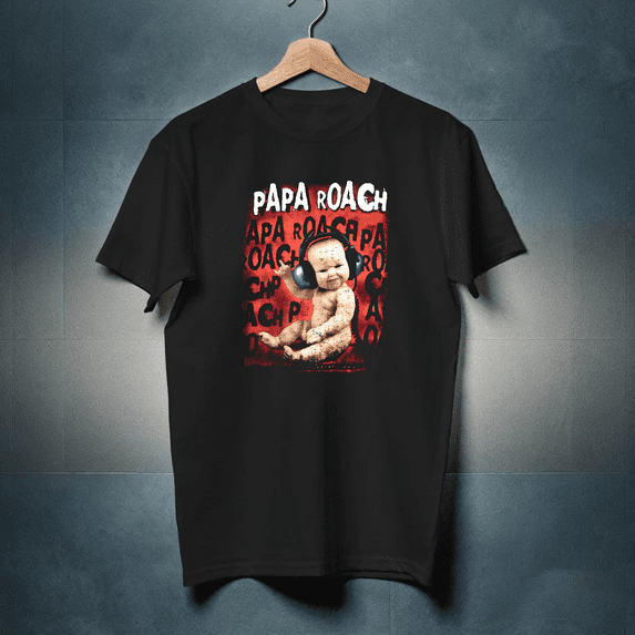 Classic Papa Roach Band Black T-Shirt Cotton Full Size Unisex S-5XL ...