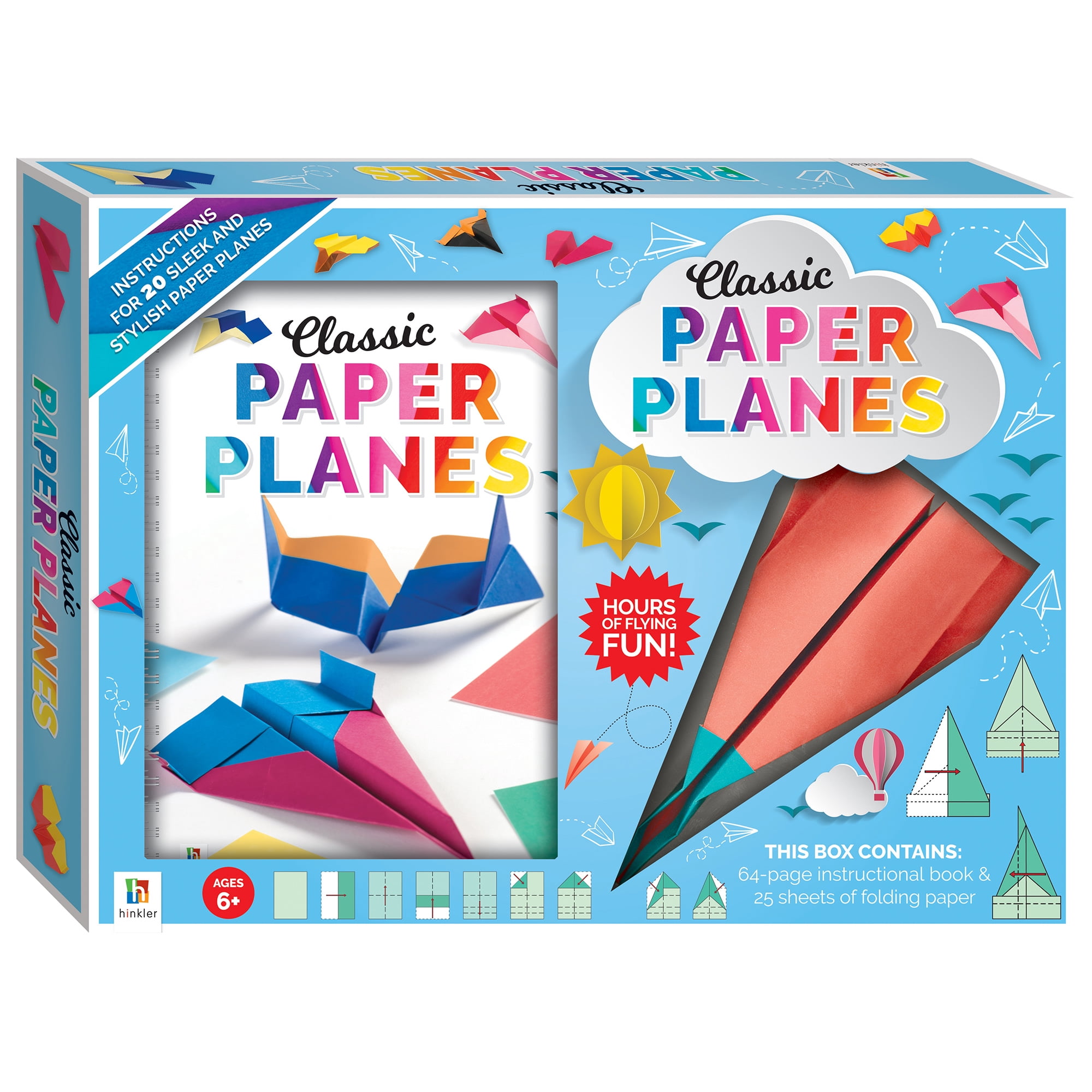 Classic Paper Planes Kit - Paper Plane Making Kits, Includes 25 Sheets ...