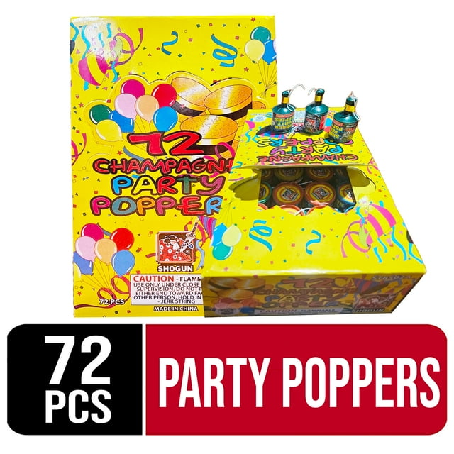 Classic Party Poppers Pack - 72 Ct Essential for Every Celebration ...