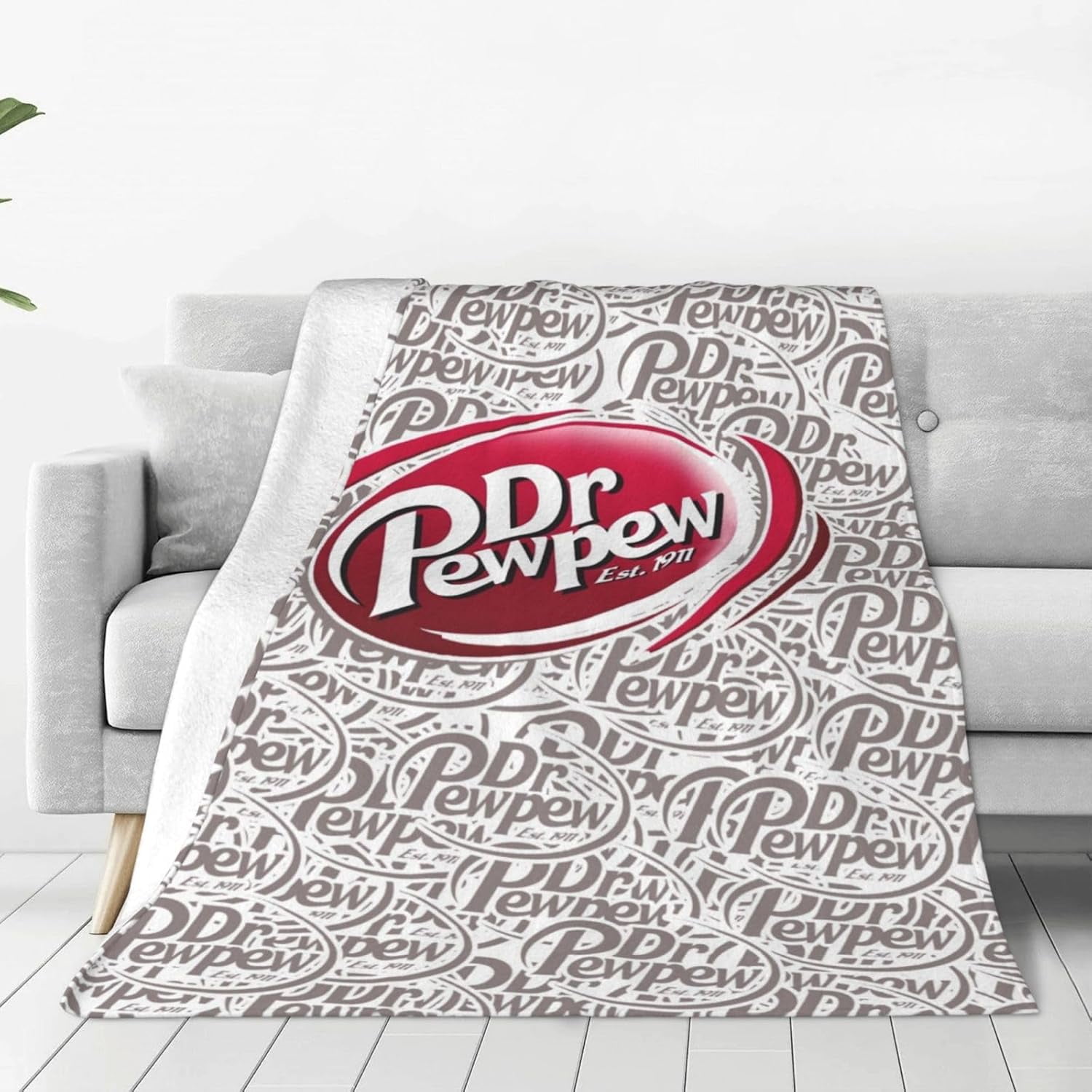 Classic Pattern Dr Blanket Pepper Throw Blanket Super Soft Lightweight and Cozy, Durable ...