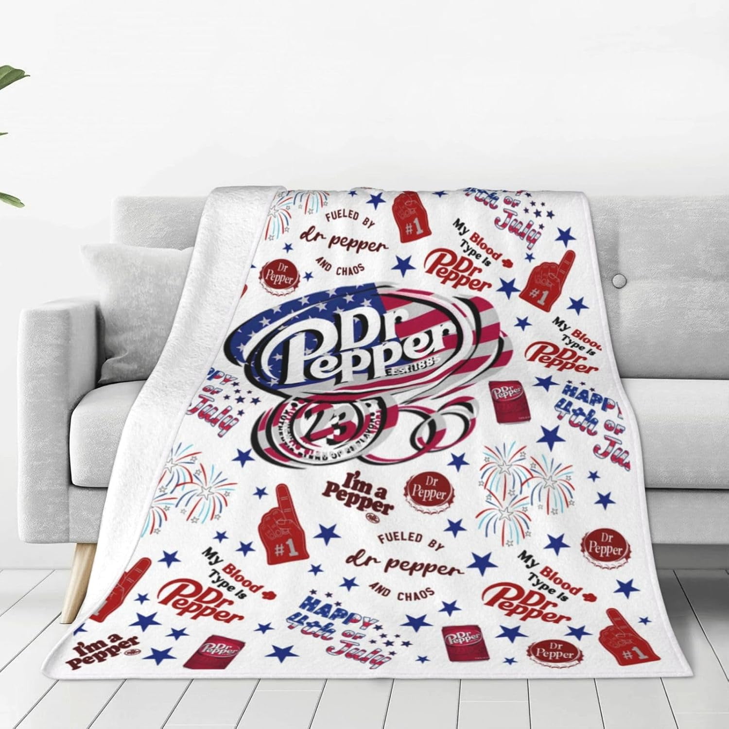 Classic Pattern Dr Blanket Pepper Throw Blanket Warm Ultra Soft for ...