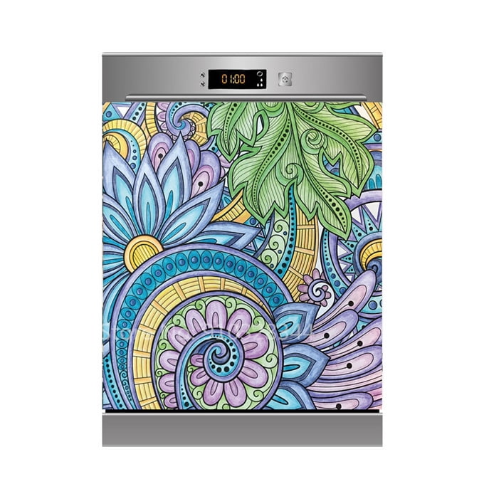 Classic Pattern Wallpaper For Dishwasher Self-Adhesive Mandala Wall ...