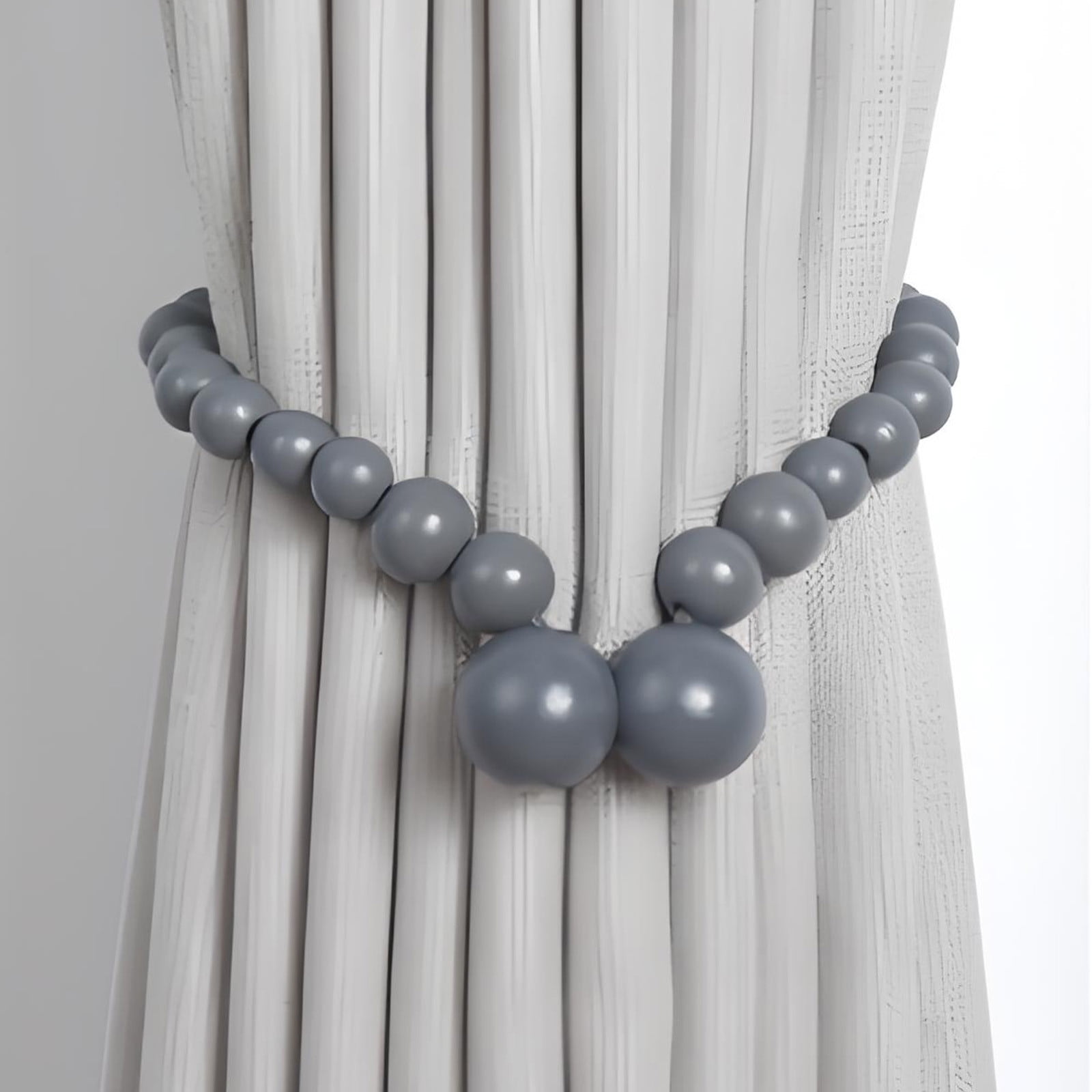 Classic Pearl Beaded Curtain Tiebacks, Elegant Beaded Curtain Holders ...