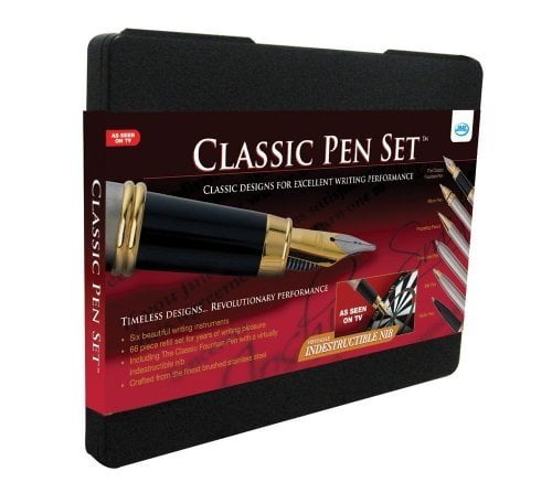 Classic Pen Set, Six Pens & Sixty Refills in Storage Case - Walmart.com