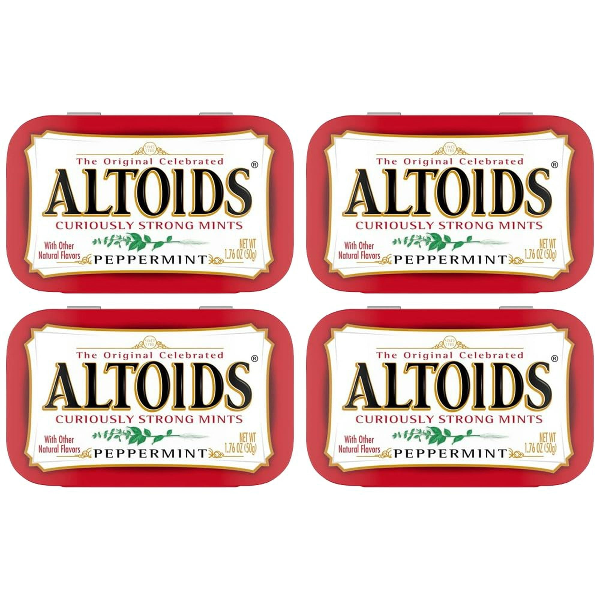 Altoids Classic Peppermint Breath Mints, 1.76-Ounce Tin (pack of 4 ...