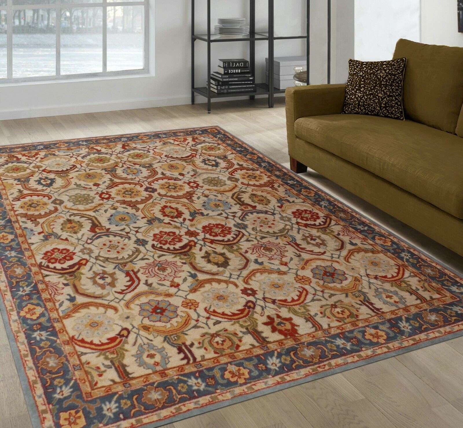ALEF HOME Art Deco Tufted Multicolor Area Rug, 8x10 ft, Quick Dry ...