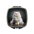 Classic Persian White Cat Photo Travel Makeup Handbag Purse Small ...