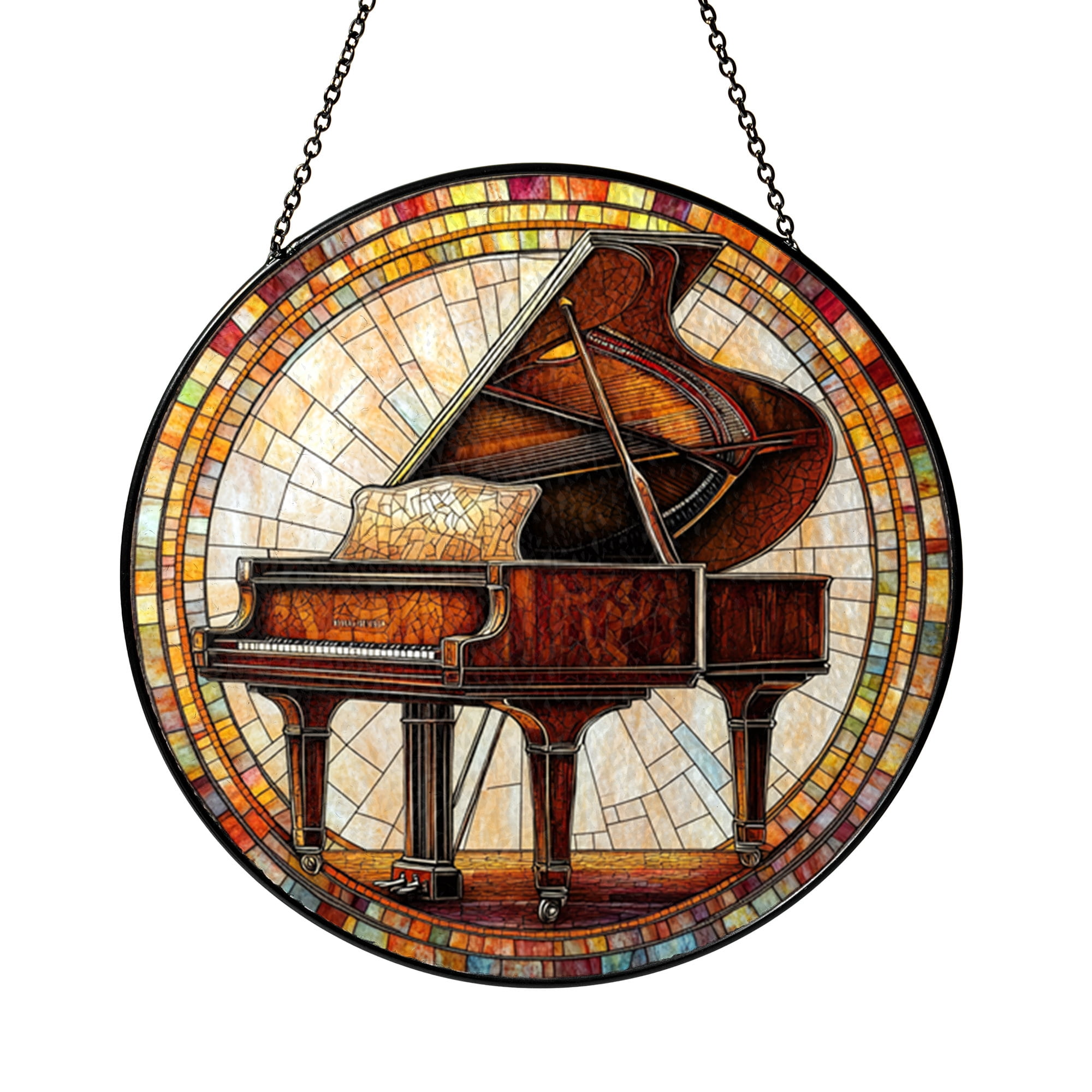 Classic Piano Design Stained Glass Window Suncatcher – Music Inspired ...