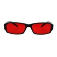 Classic Pimp Pop Color Lens Plastic Rectangular Sunglasses Black Red ...