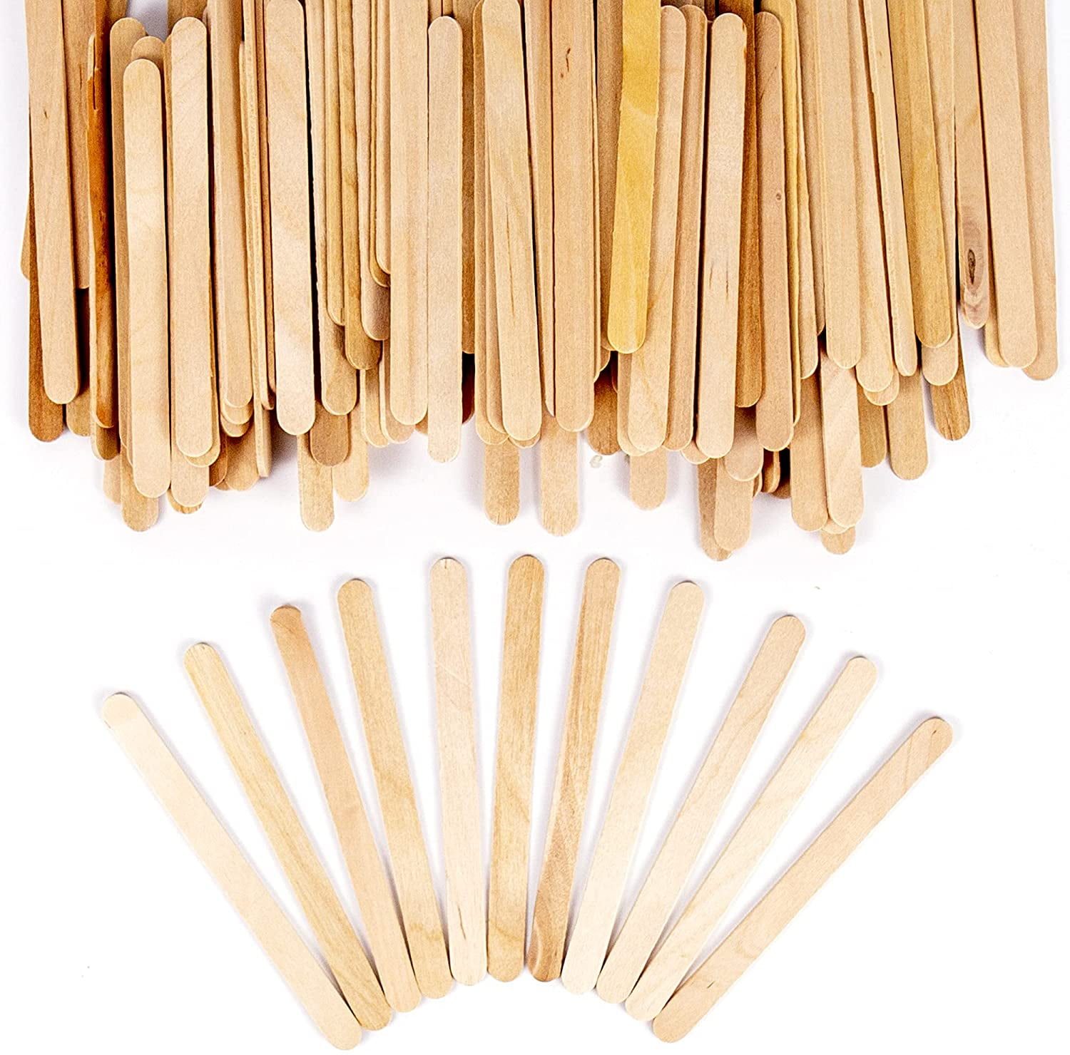 Classic Pine Wood Sticks for Craft, 4.5 inch (Pack of 200), Assorted ...