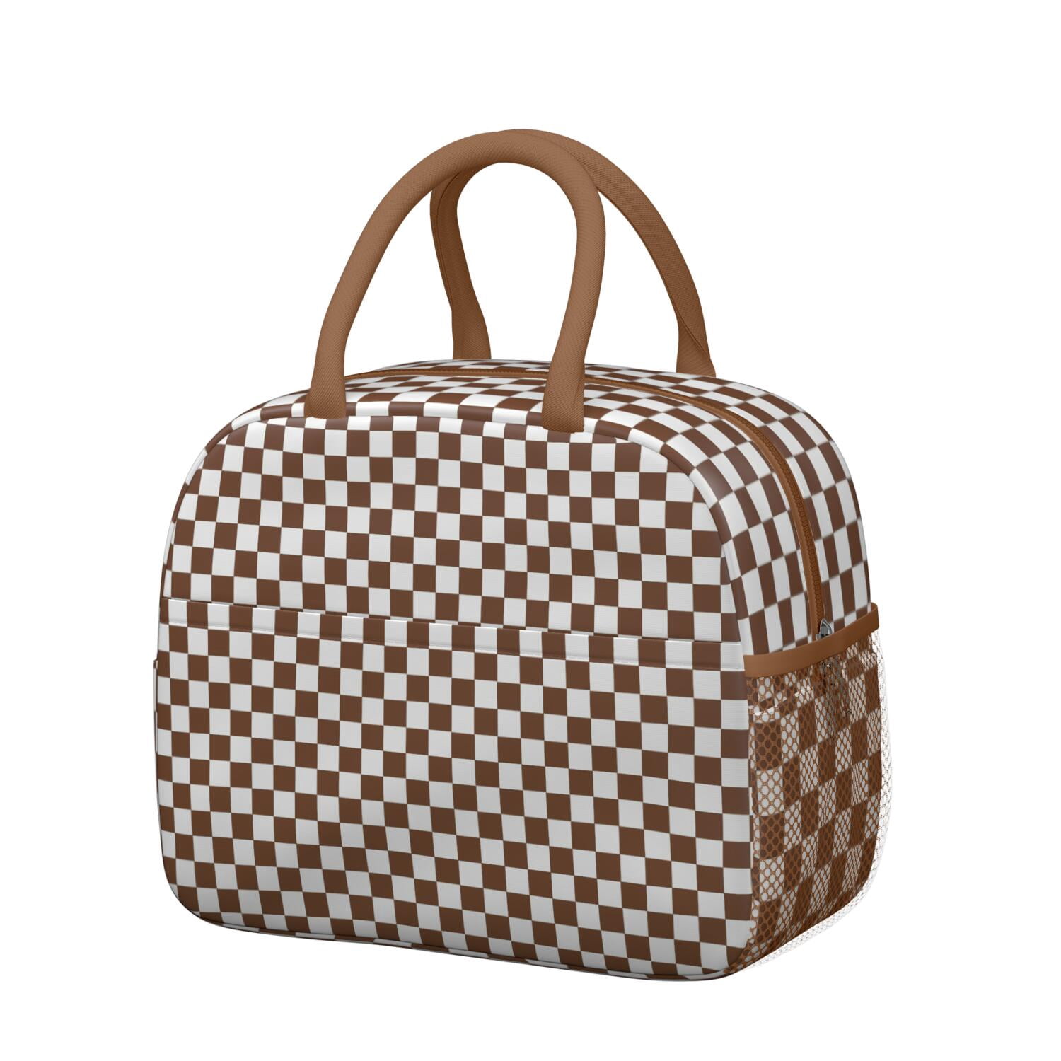 Classic Plaid Print Lunch Bag – Red and Black Buffalo Checkered Design ...