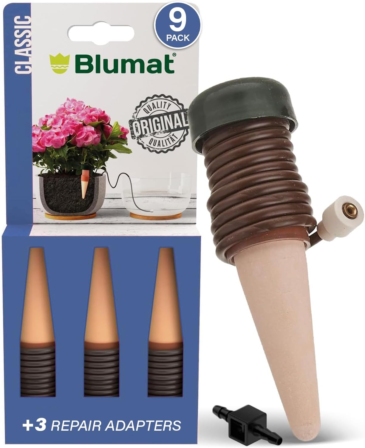 Classic Plant Watering Stakes with Adapter - Planter Insert for Pots ...