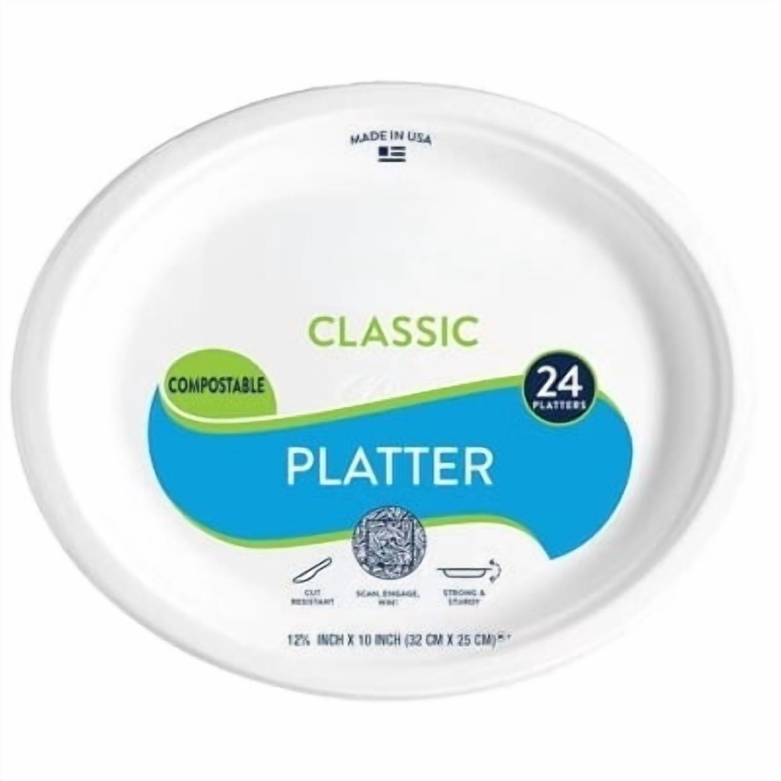 Classic Platter 12 5/8 x 10 24ct - Walmart.com