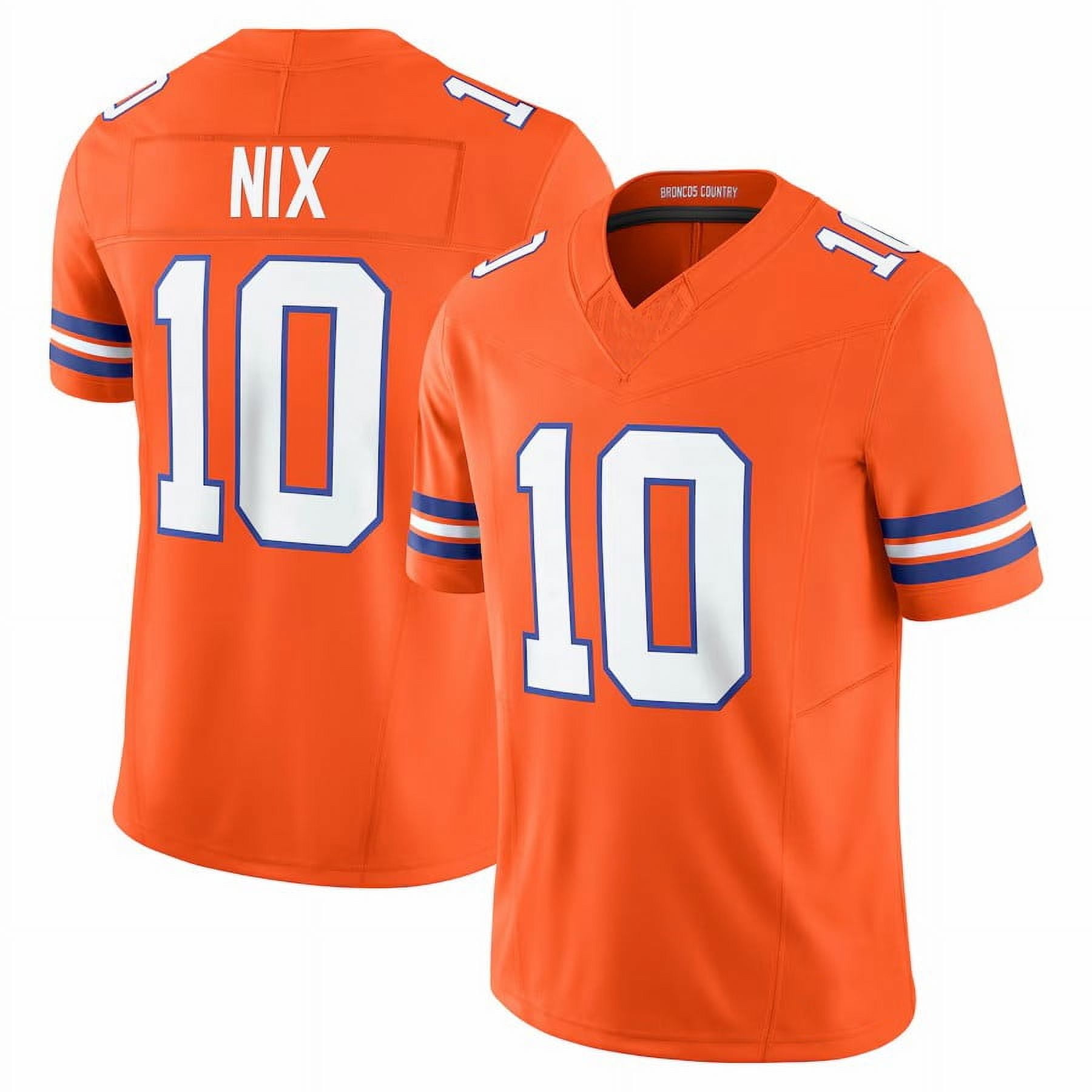 Classic Players Broncos Bo Nix#10 Jersey Football Team Logo Match Day ...