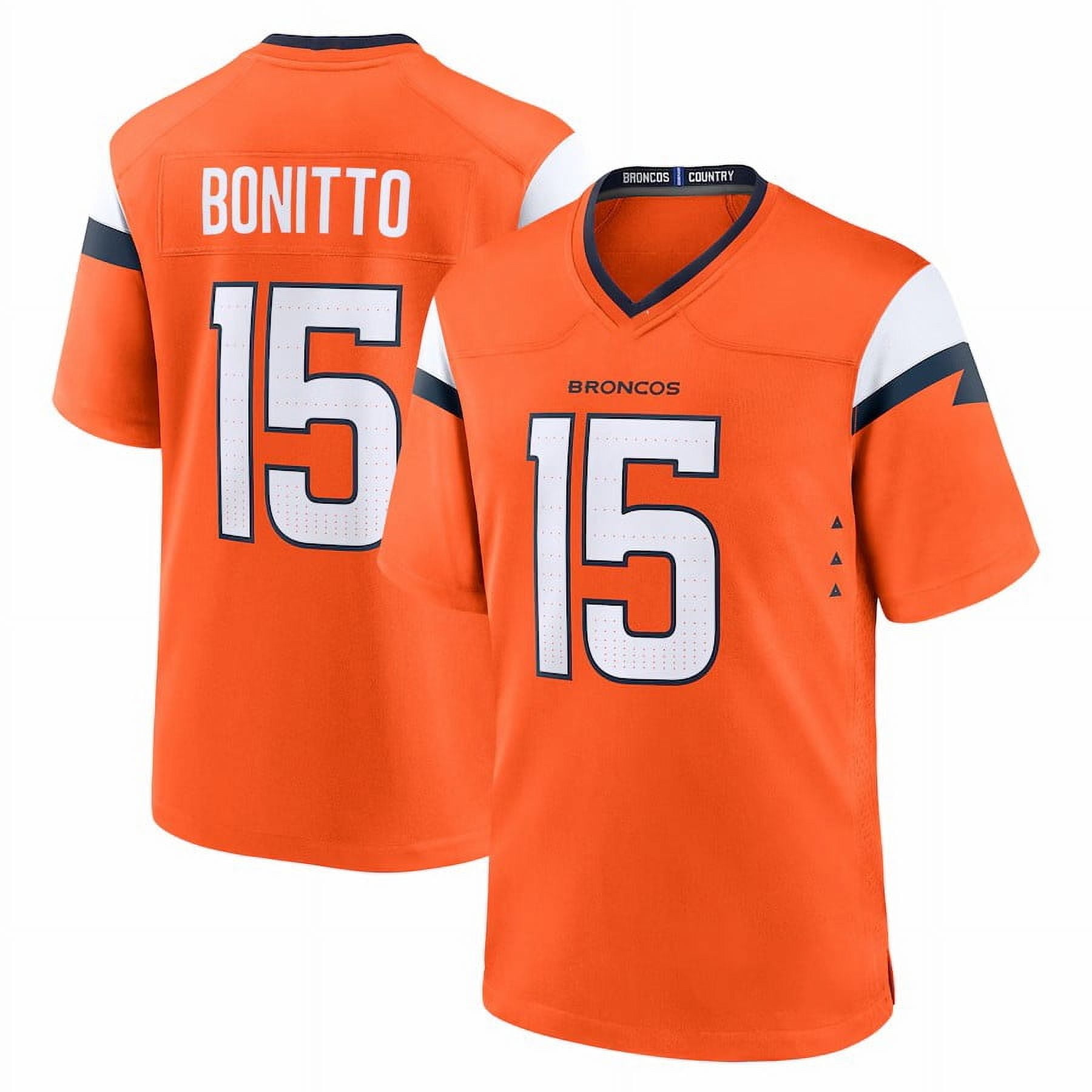 Classic Players Broncos Nik Bonitto#15 Jersey Football Team Logo Match Day Adult Team Uniform ...