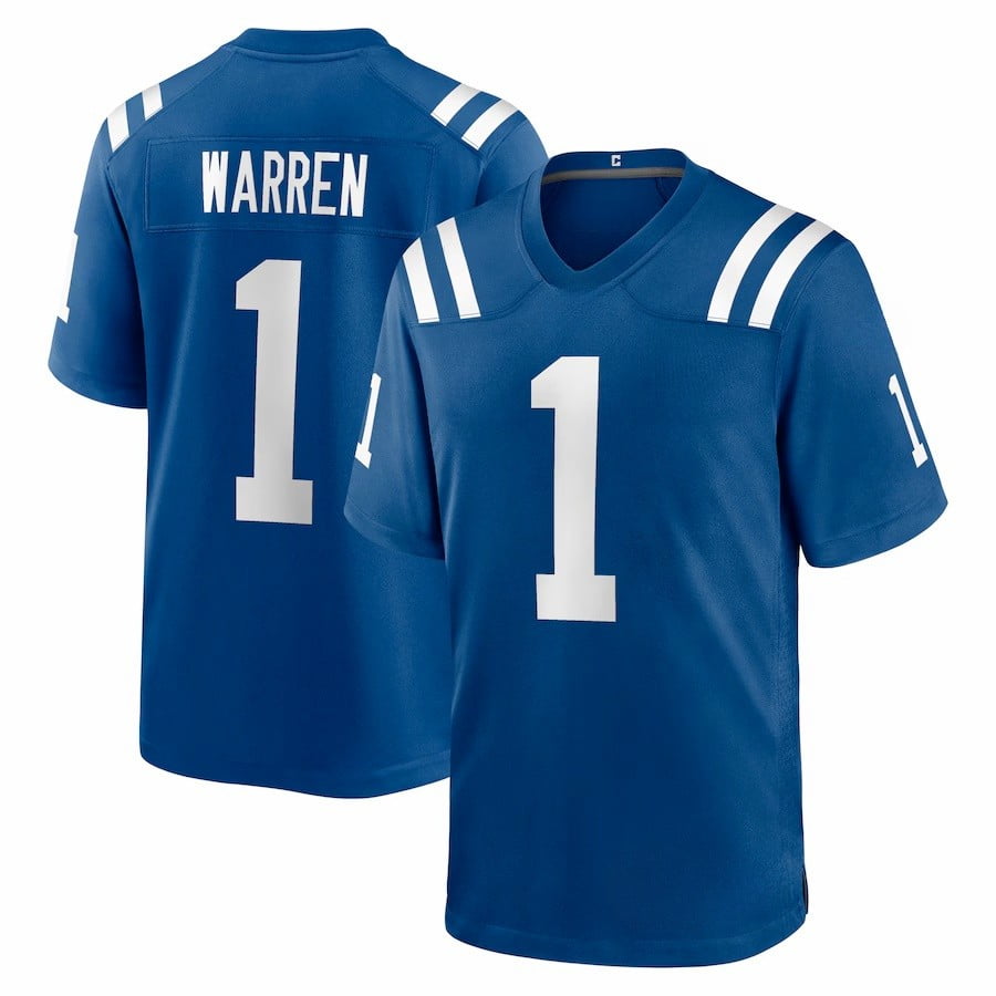 Classic Players Colts Tyler Warren#1 Jersey Football Team Logo Match ...