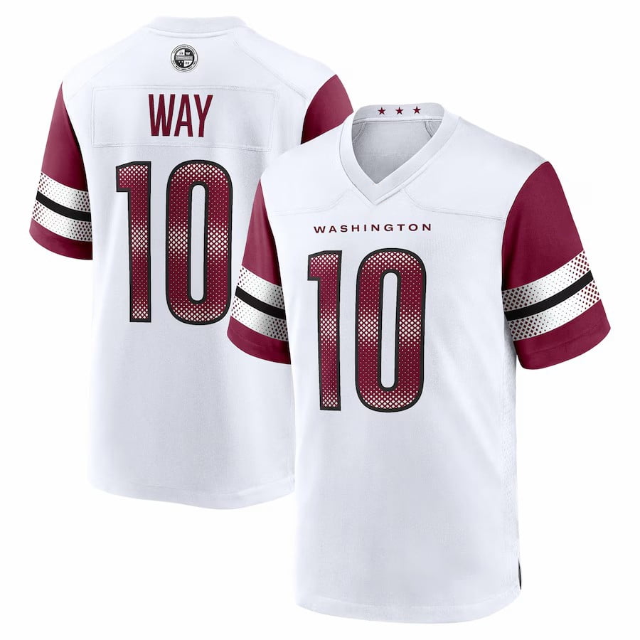Classic Players Commanders Tress Way#10 Jersey Football Team Logo Match ...
