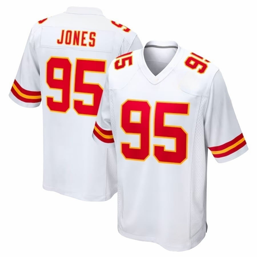 Classic Players KC Chiefss Chris Jones#95 Jersey Football Team Logo ...