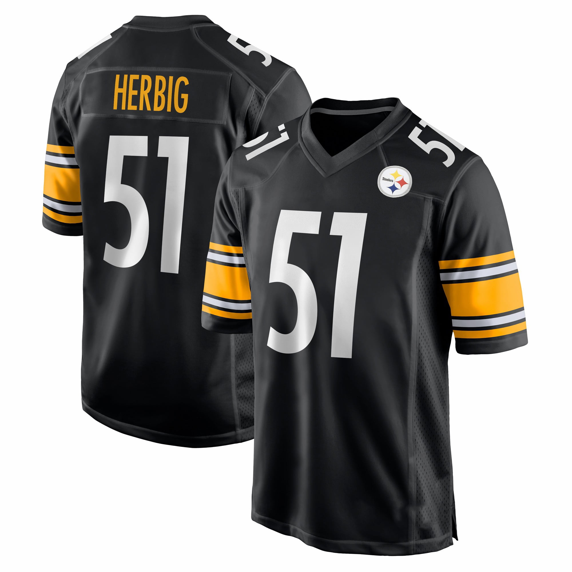 Classic Players Steelers Nick Herbig#51 Jersey Football Team Logo Match ...