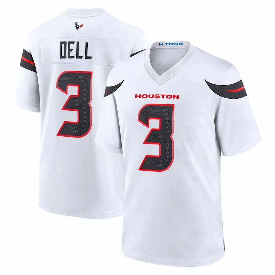 Classic Players Texans Tank Dell#3 Jersey Football Team Logo Match Day ...