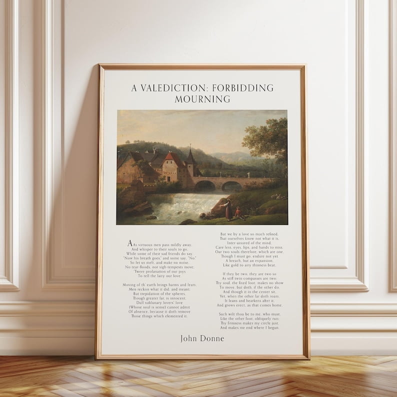 Classic Poem Art Print - A Valediction: Forbidding Mourning By John ...