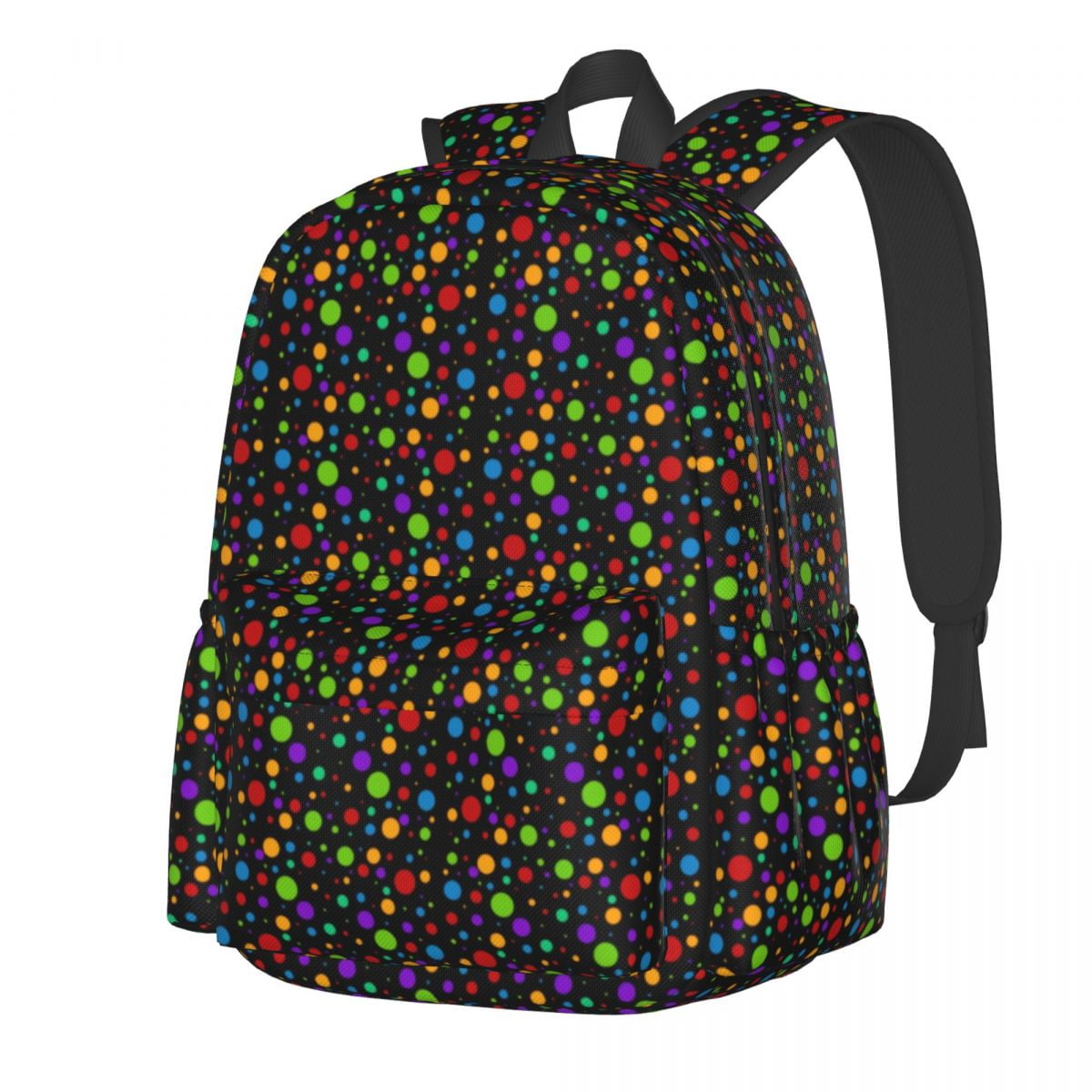 Classic Polka Dot Backpack White Black Polkadots Retro Pattern ...