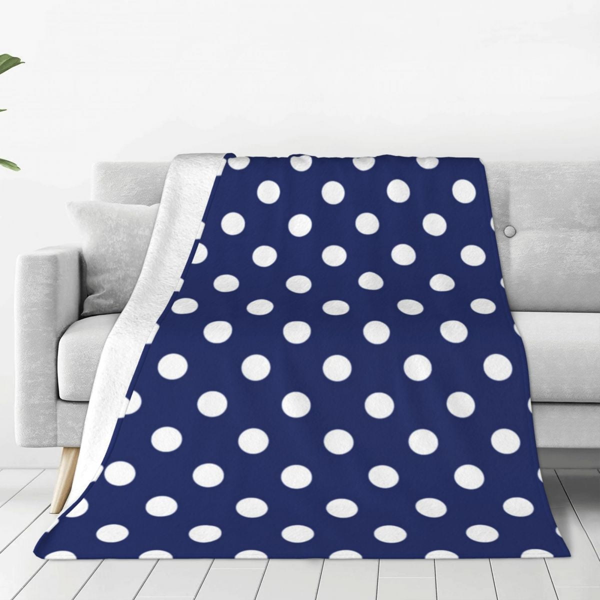 Classic Polka Dot Blanket White Black Polkadots Retro Pattern Fashion ...