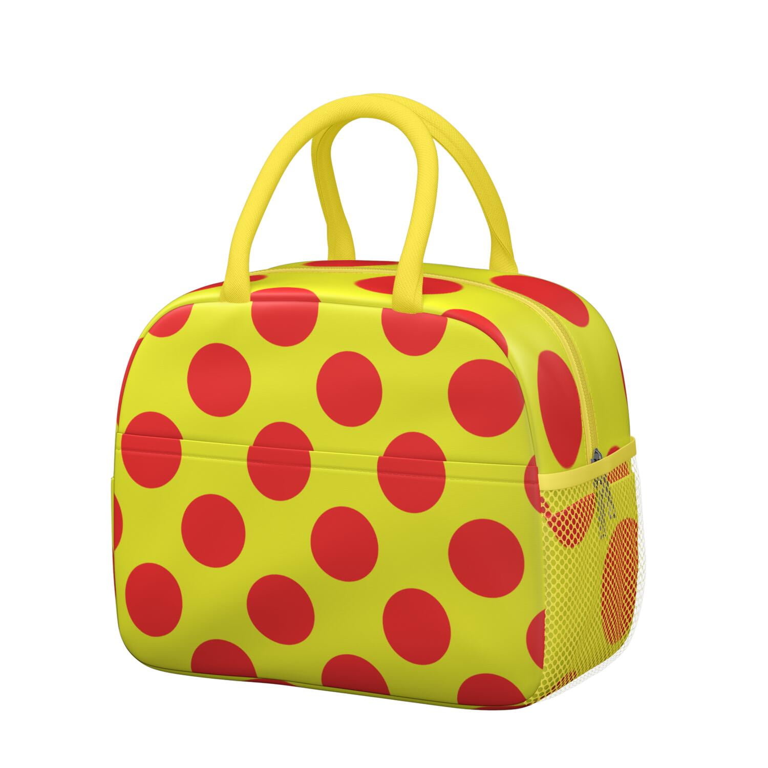 Classic Polka Dot Insulated Lunch Tote – Vintage Red Dots Aesthetic ...