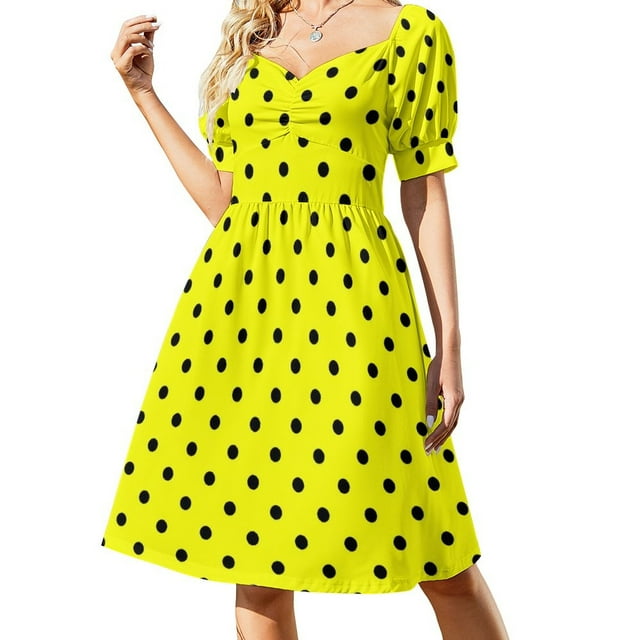 Classic Polka Dots Dress Blue and White Modern Dresses Summer Aesthetic ...