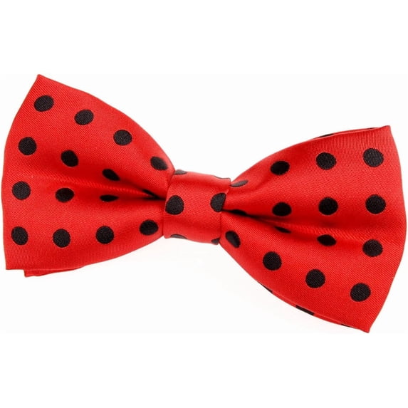 Classic Polka Dots Woven Microfiber Pre-tied Bow Tie (4.5") - Walmart.com