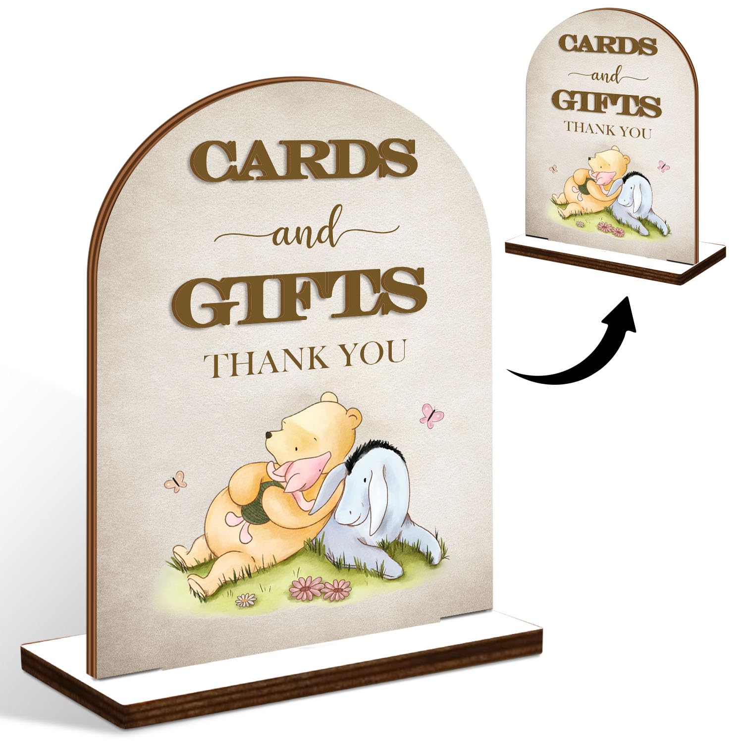 Classic Pooh 3D Thank You Sign, ATT1Wooden Cards and Gifts Sign for ...